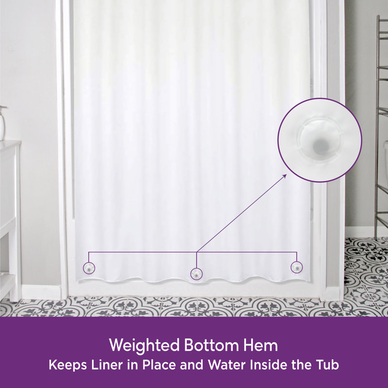 Wayfair Basics® Peva Solid Color Single Shower Liner And Reviews Wayfair